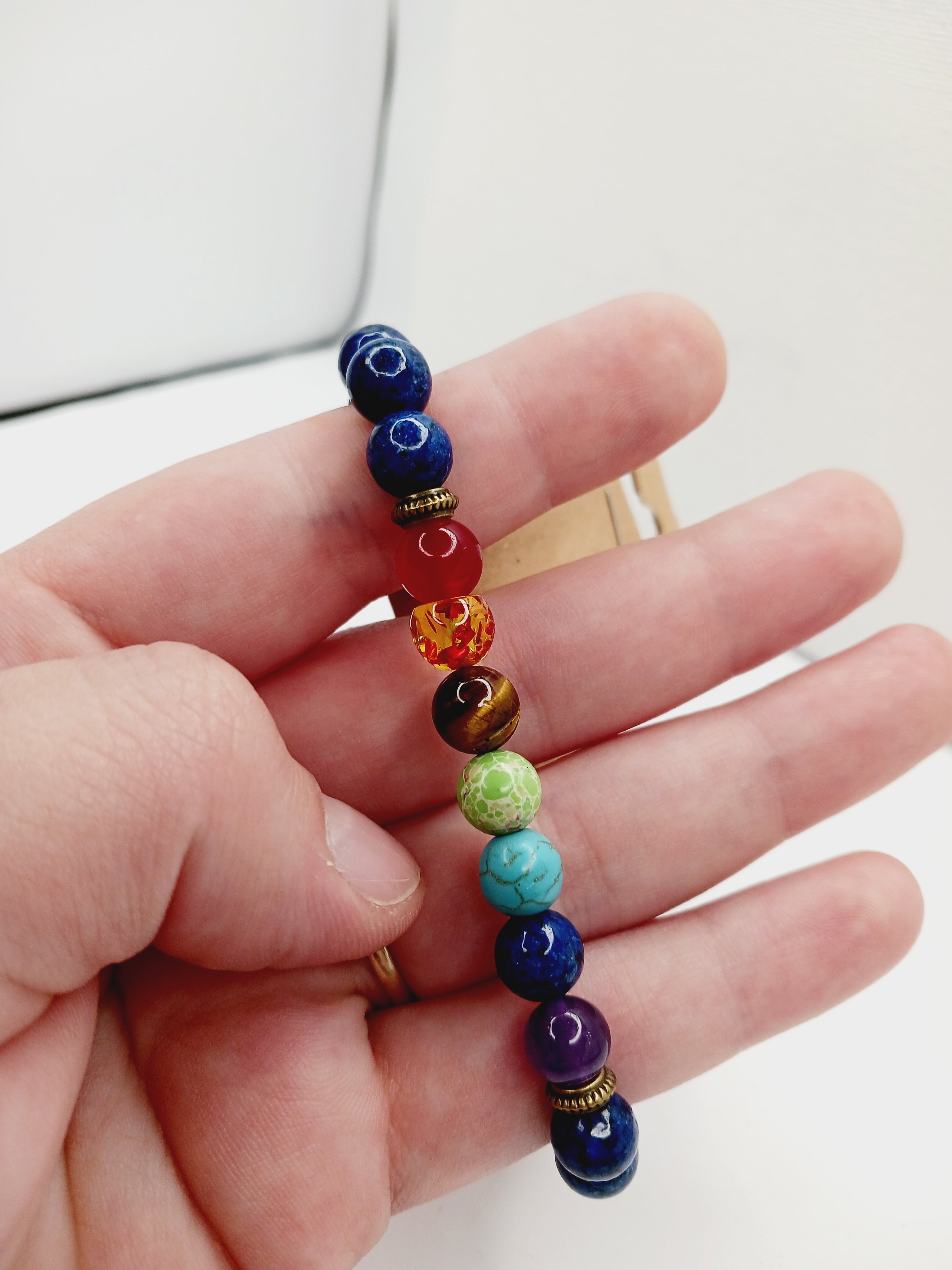 🌈 Adjustable Chakra Bead Bracelet – Balance, Healing and Everyday Ene ...