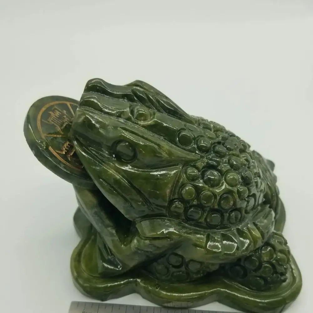 Jade Money Frog with Rotating Coin 4.75 Inch - Luck – The Mystical Moons
